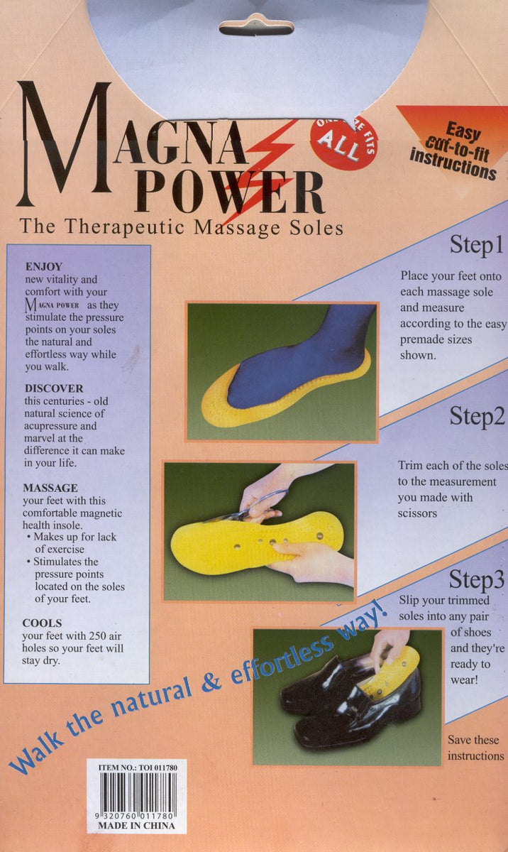 Magna Power Magnetic Massage Soles for Ladies - Foot Therapy Comfort ...